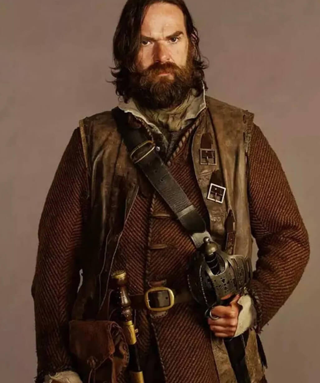 Murtagh Fitzgibbons Fraser Outlander Brown Leather Vest - USA Leather ...