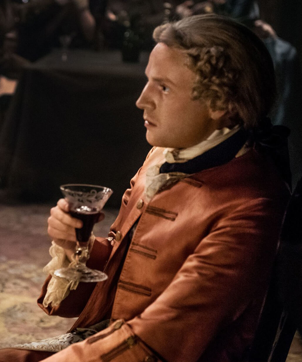Prince Charles Edward Outlander Brown Leather Coat - USA Leather Factory