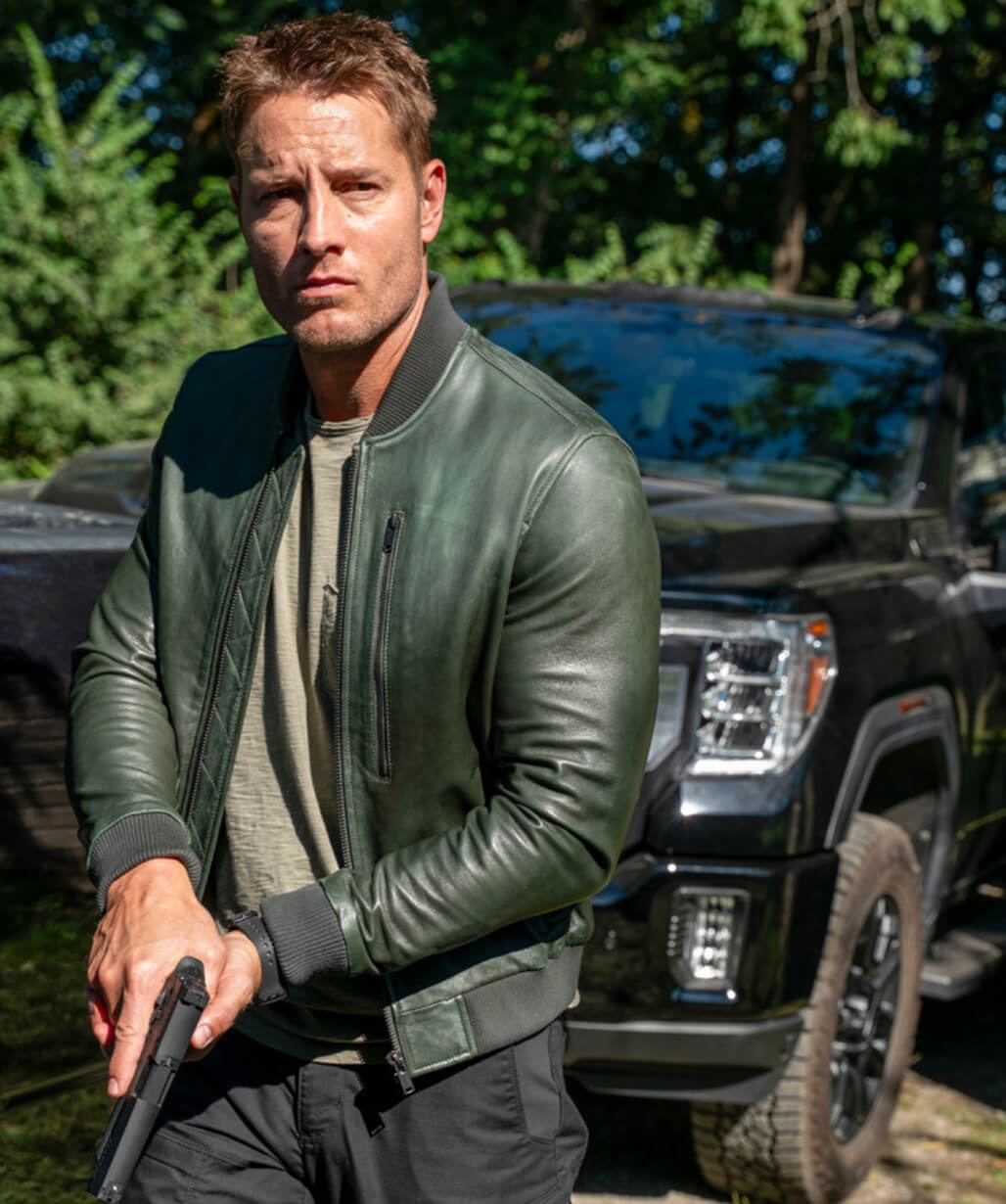 Tracker S2 Colter Shaw Green Bomber Leather Jacket - USA Leather Factory