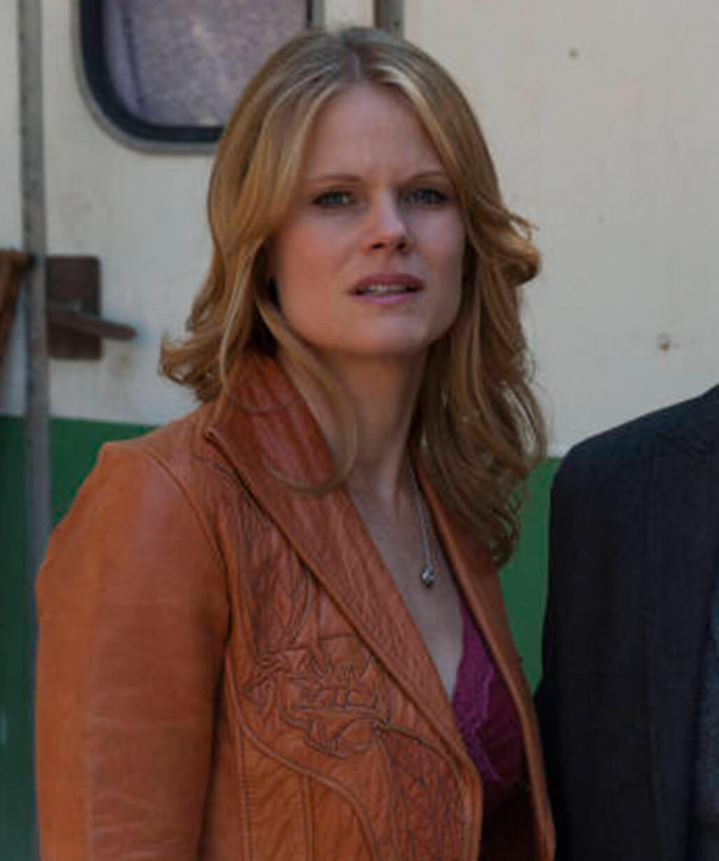 Ava Crowder Justified Tan Leather Blazer