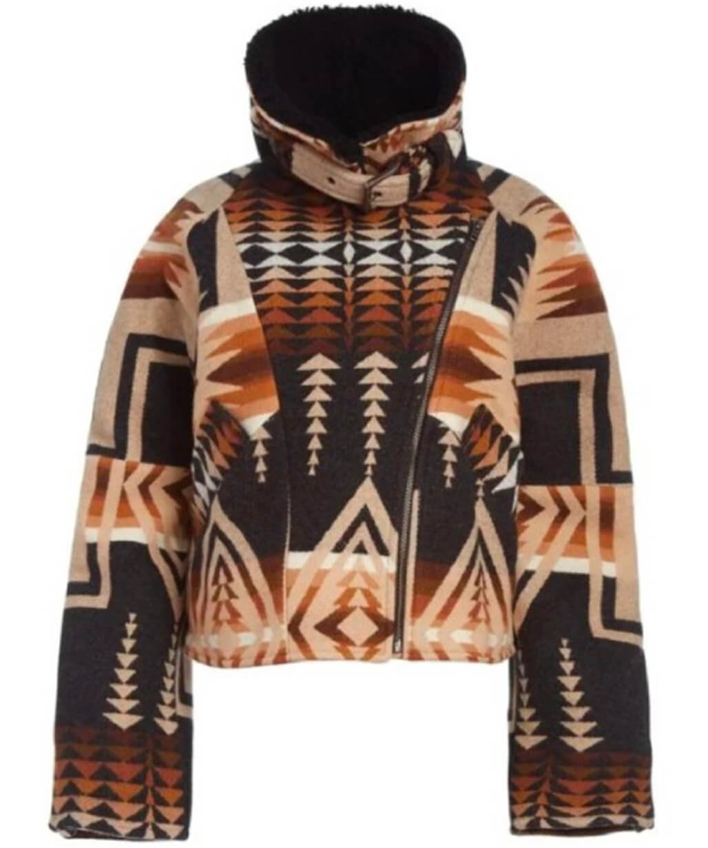 Beth Dutton Yellowstone Aviator Wool Jacket - USA Leather Factory