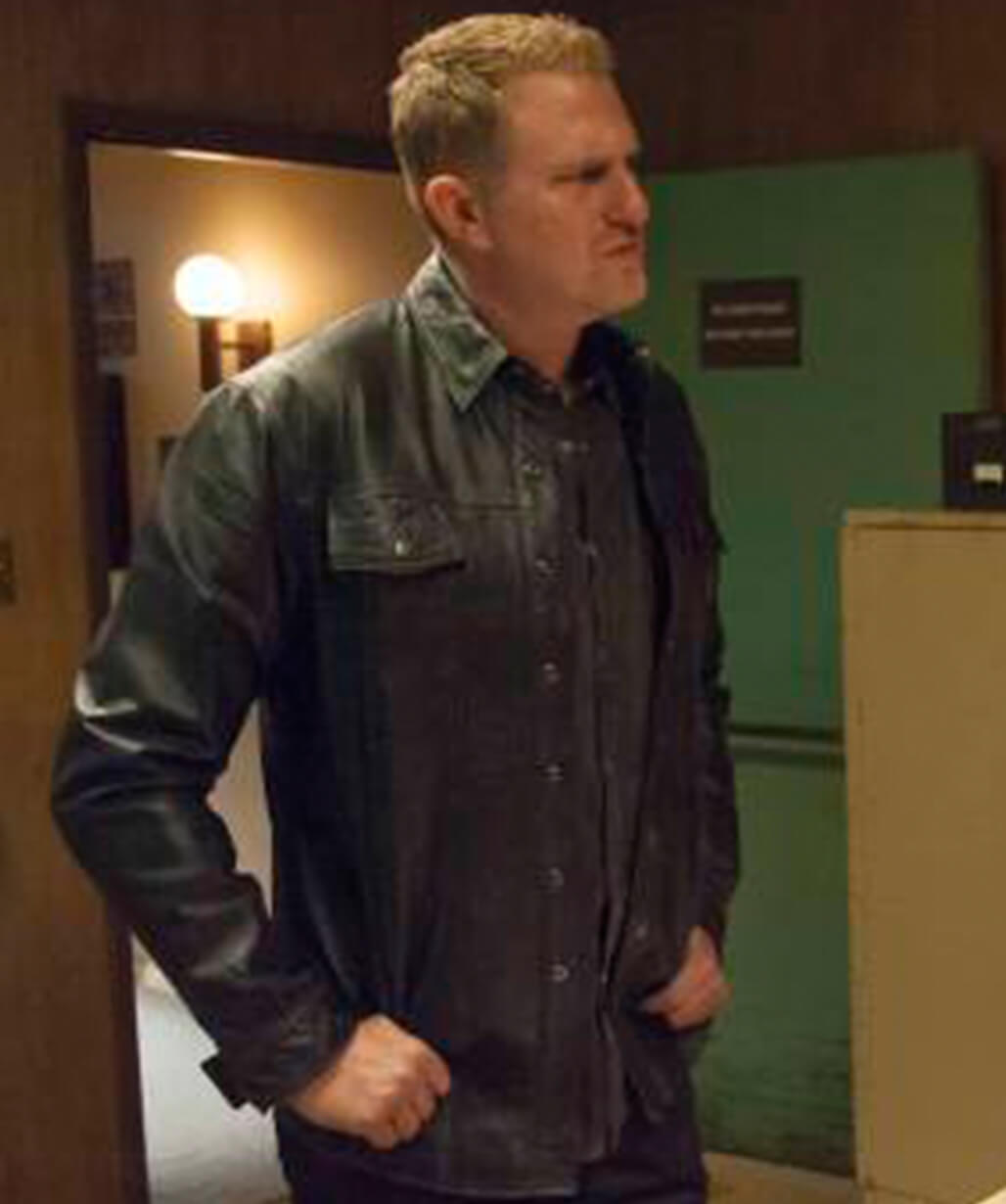 Daryl Crowe Jr Justified Black Leather Jacket