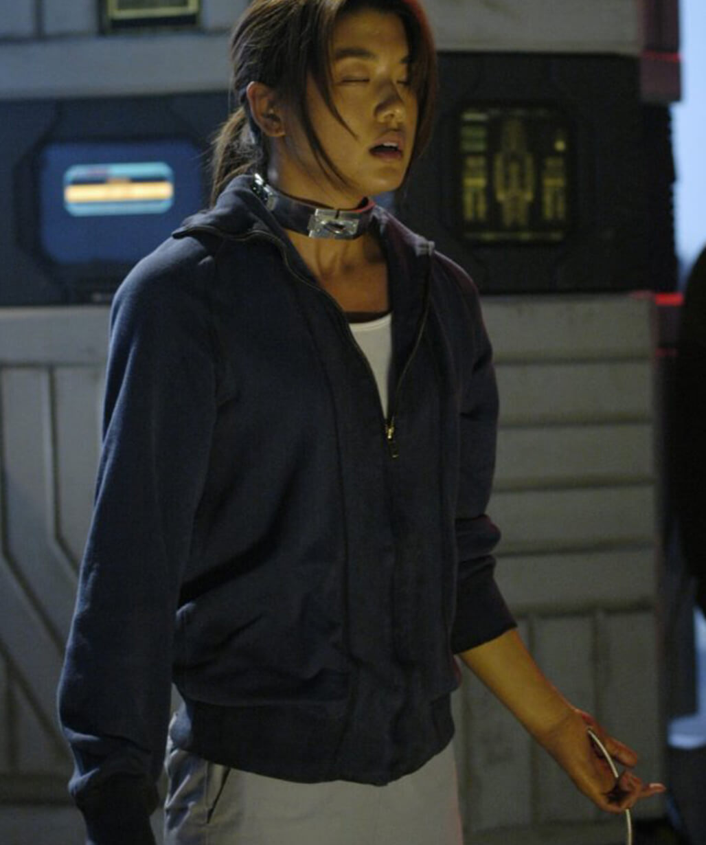 Grace Park Battlestar Galactica Blue Jacket - USA Leather Factory