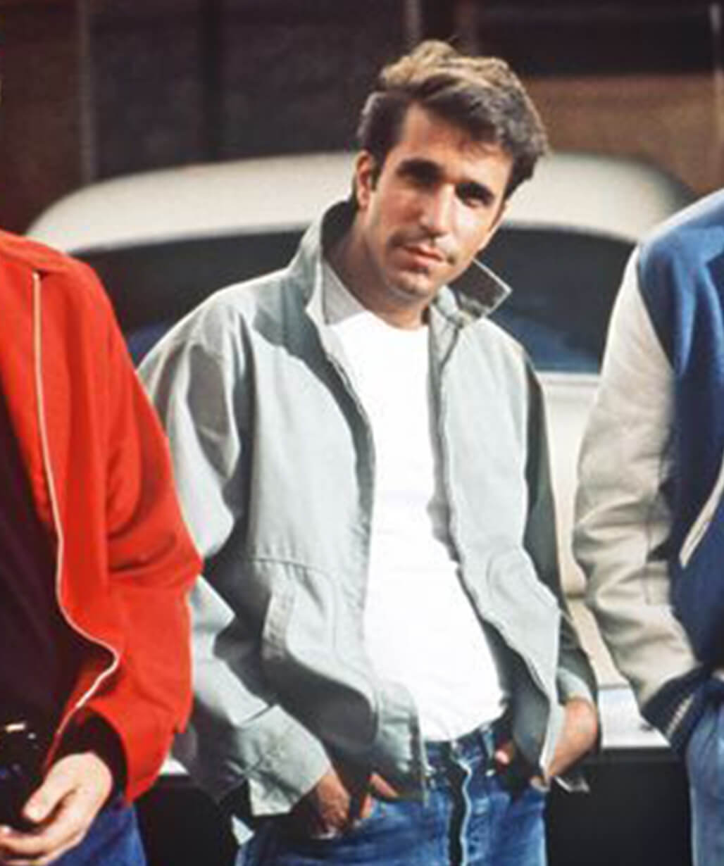 Henry Winkler Happy Days 1974 Fonzie Cotton Jacket - USA Leather Factory