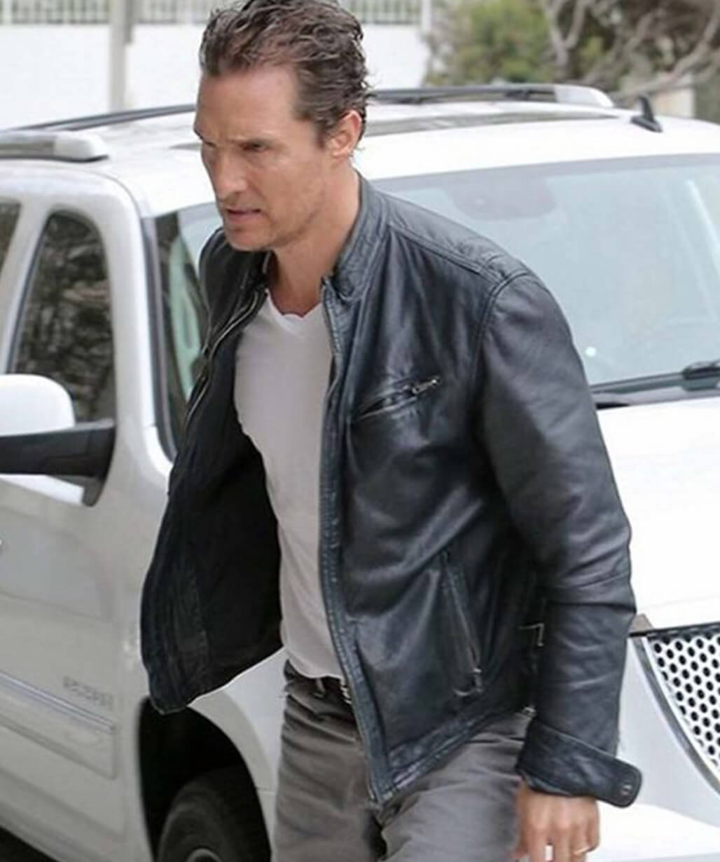 Matthew McConaughey True Detective Black Leather Jacket