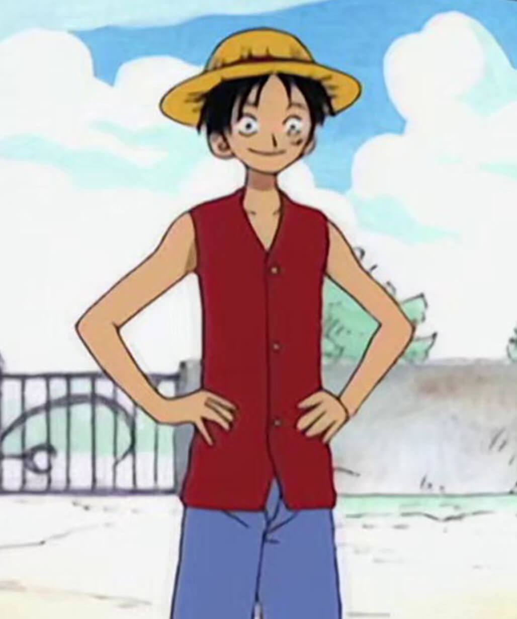 One Piece 1999 Monkey D. Luffy Red Vest - USA Leather Factory