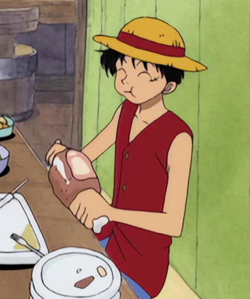 One Piece 1999 Monkey D. Luffy Red Vest - USA Leather Factory