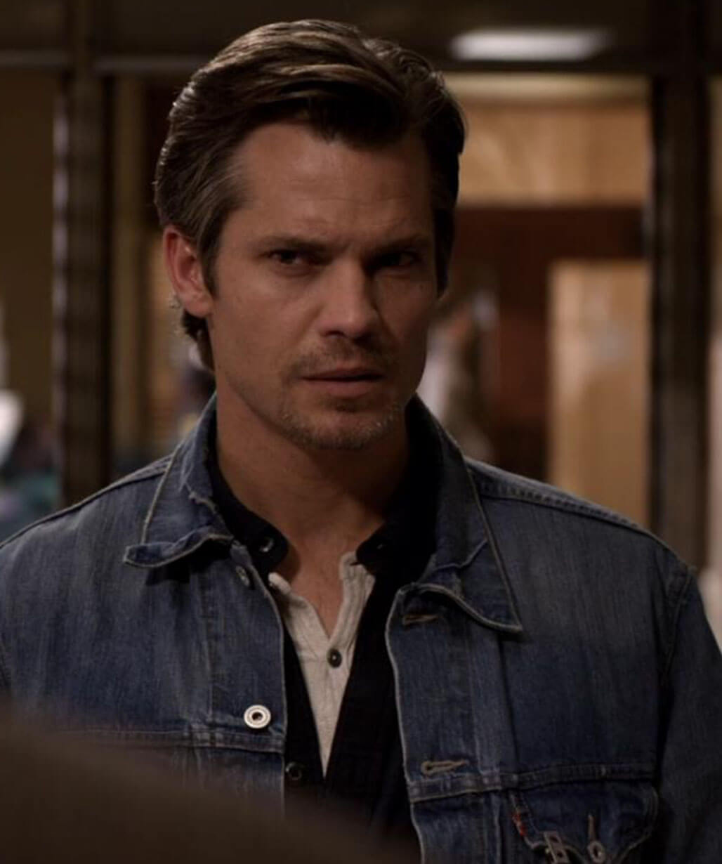 Raylan Givens Justified Blue Denim Jacket - USA Leather Factory