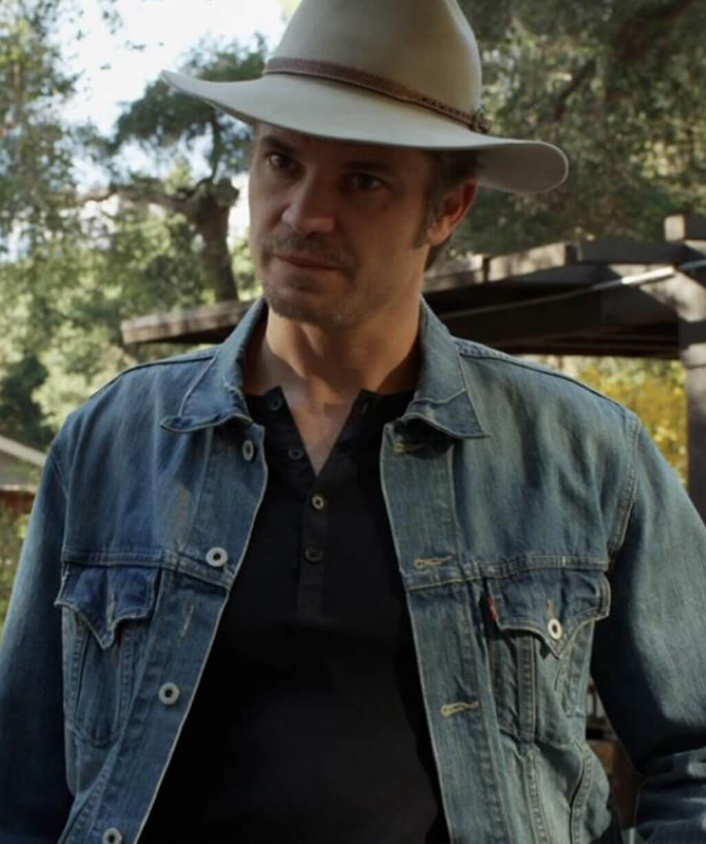 Raylan Givens Justified S05 Blue Denim Jacket - USA Leather Factory