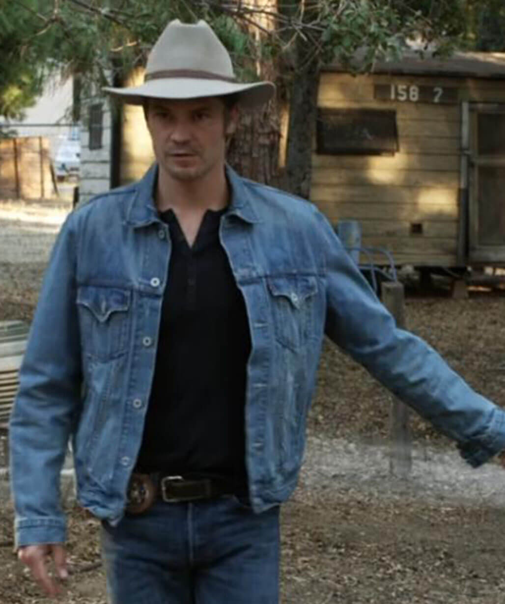 Raylan Givens Justified S05 Blue Denim Jacket - USA Leather Factory