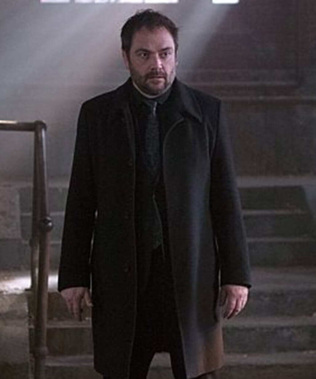 Supernatural Hell Crowely Black Wool Coat