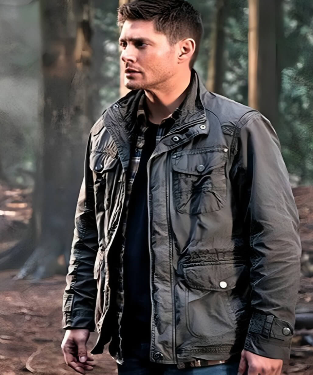 Supernatural S13 Dean Winchester Green Cotton Jacket