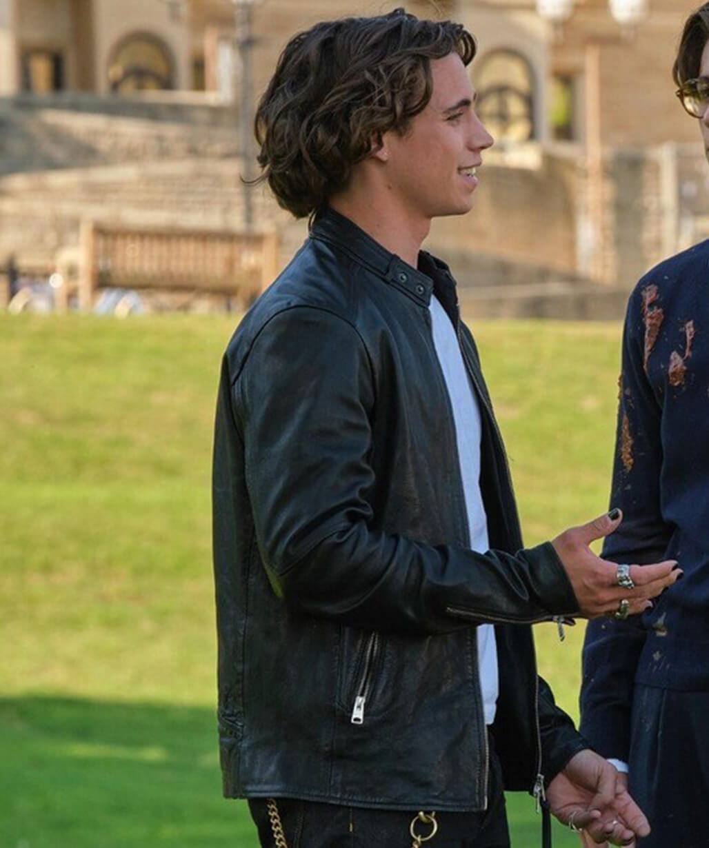 Tanner Buchanan How to Date Billy Walsh 2024 Black Leather Jacket - USA ...