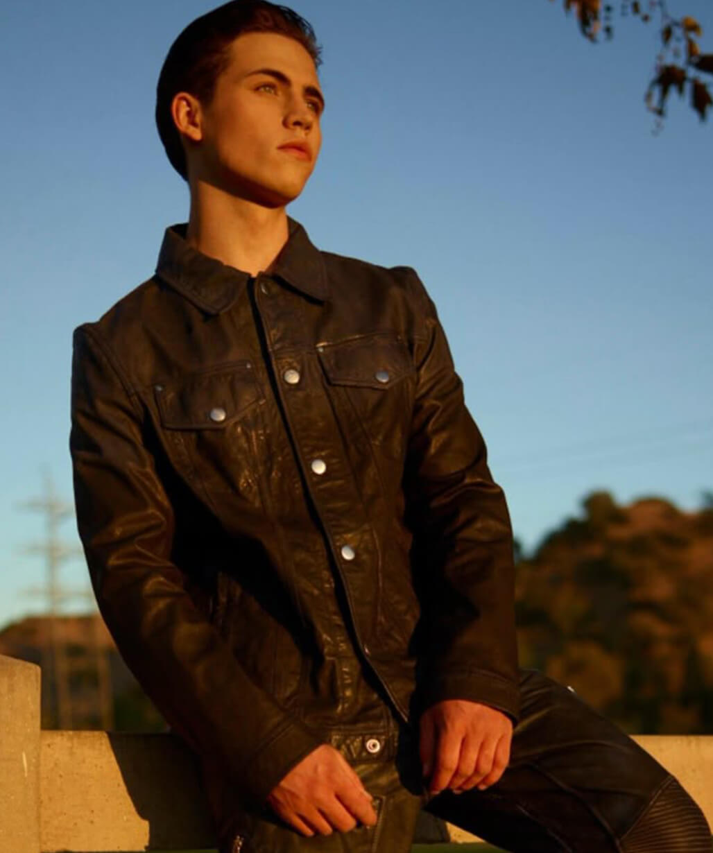Tanner Buchanan Black Trucker Leather Jacket - USA Leather Factory