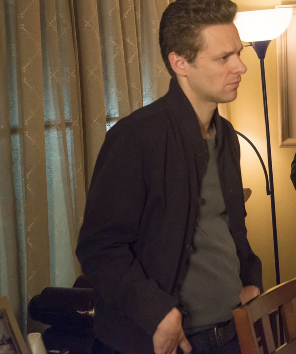 Tim Gutterson Justified Black Bomber Jacket - USA Leather Factory