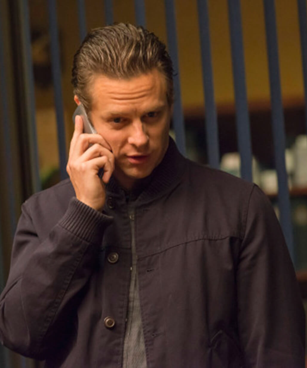 Tim Gutterson Justified Black Bomber Jacket - USA Leather Factory