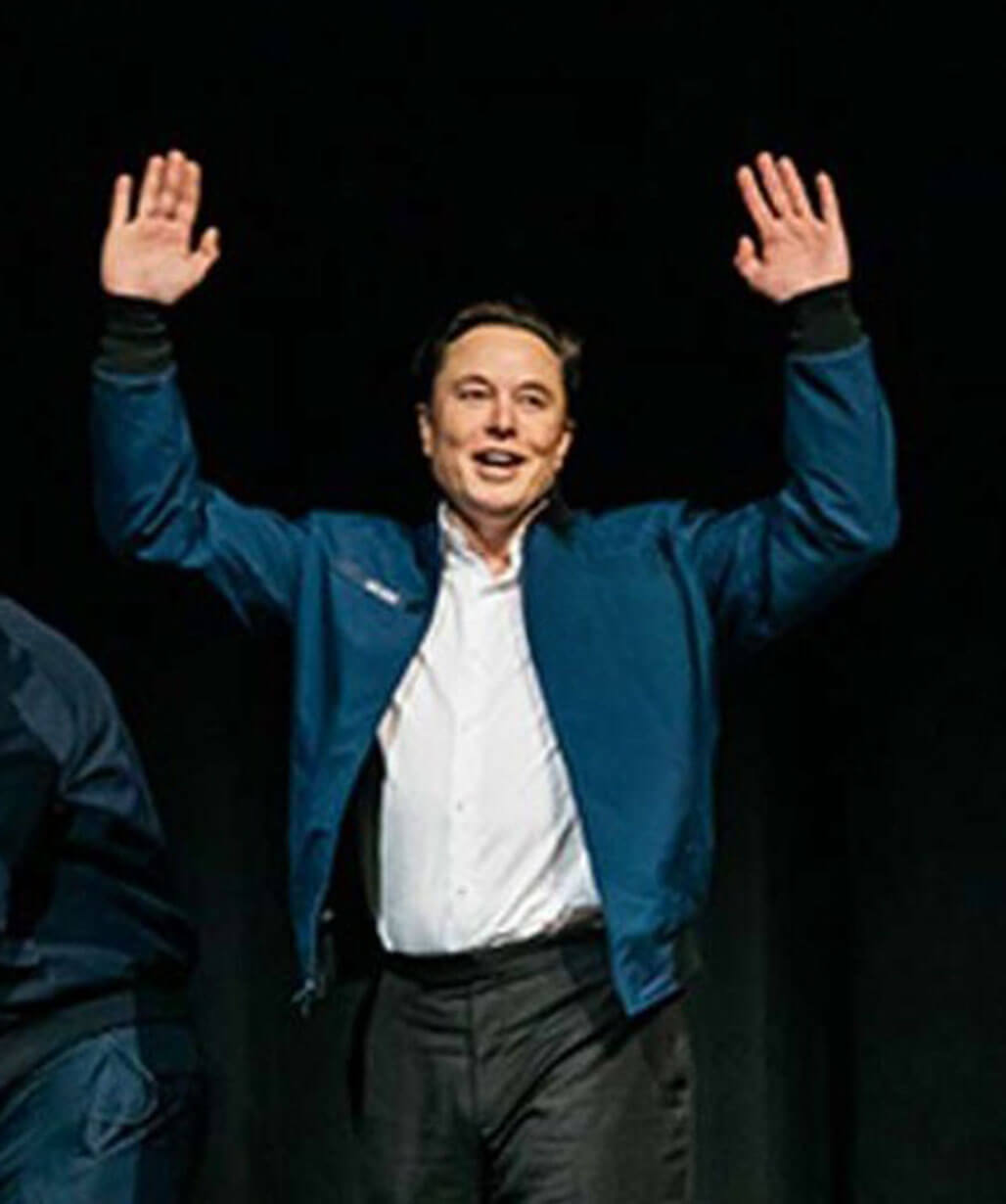 Elon Musk USAFA Blue Jacket - USA Leather Factory