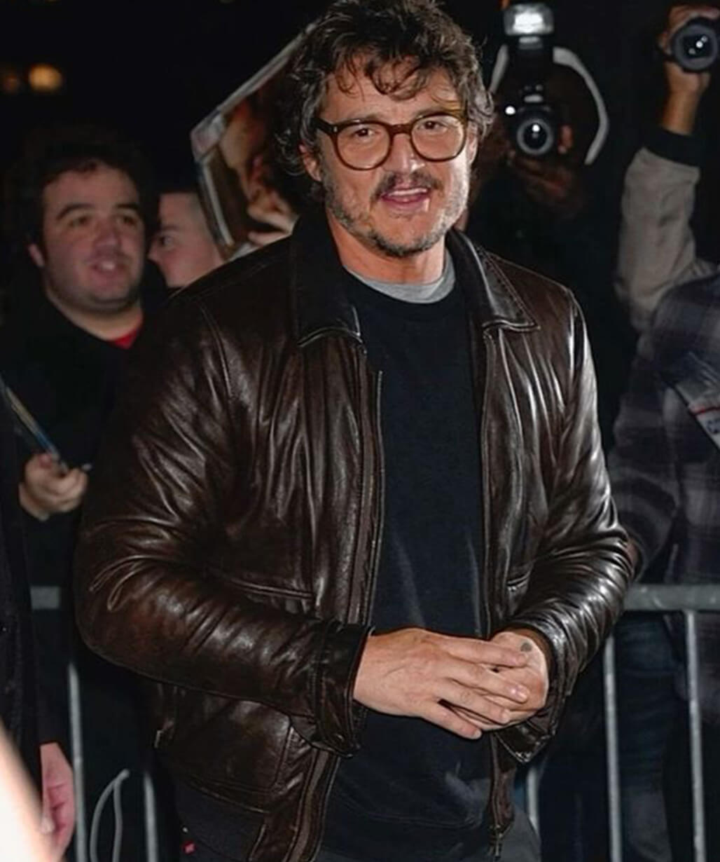 Pedro Pascal Brown Leather Jacket