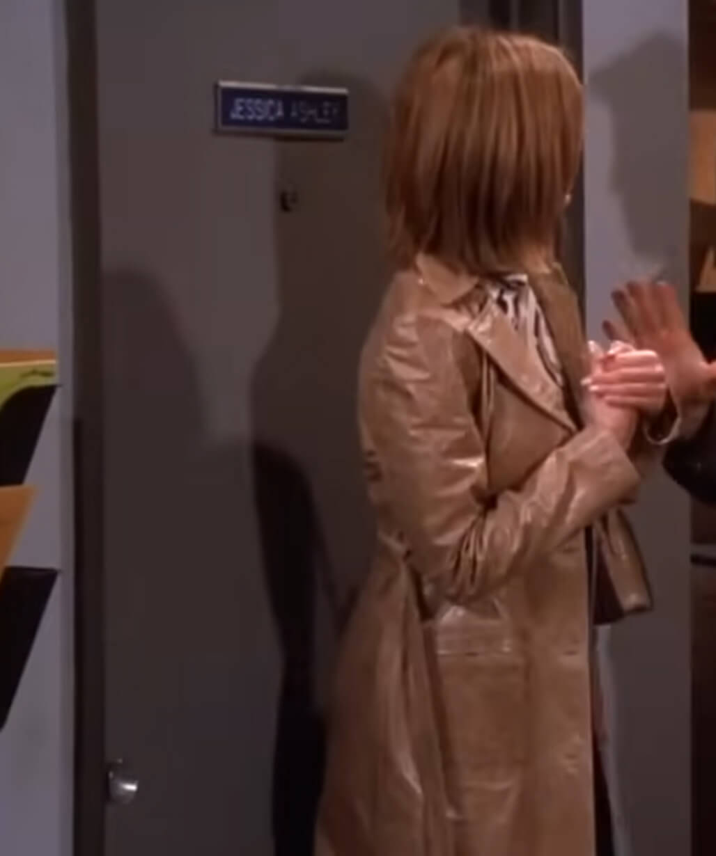 Rachel Green Friends Brown Leather Coat
