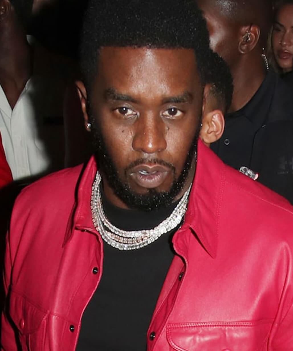 Sean Diddy Red Leather Jacket - USA Leather Factory