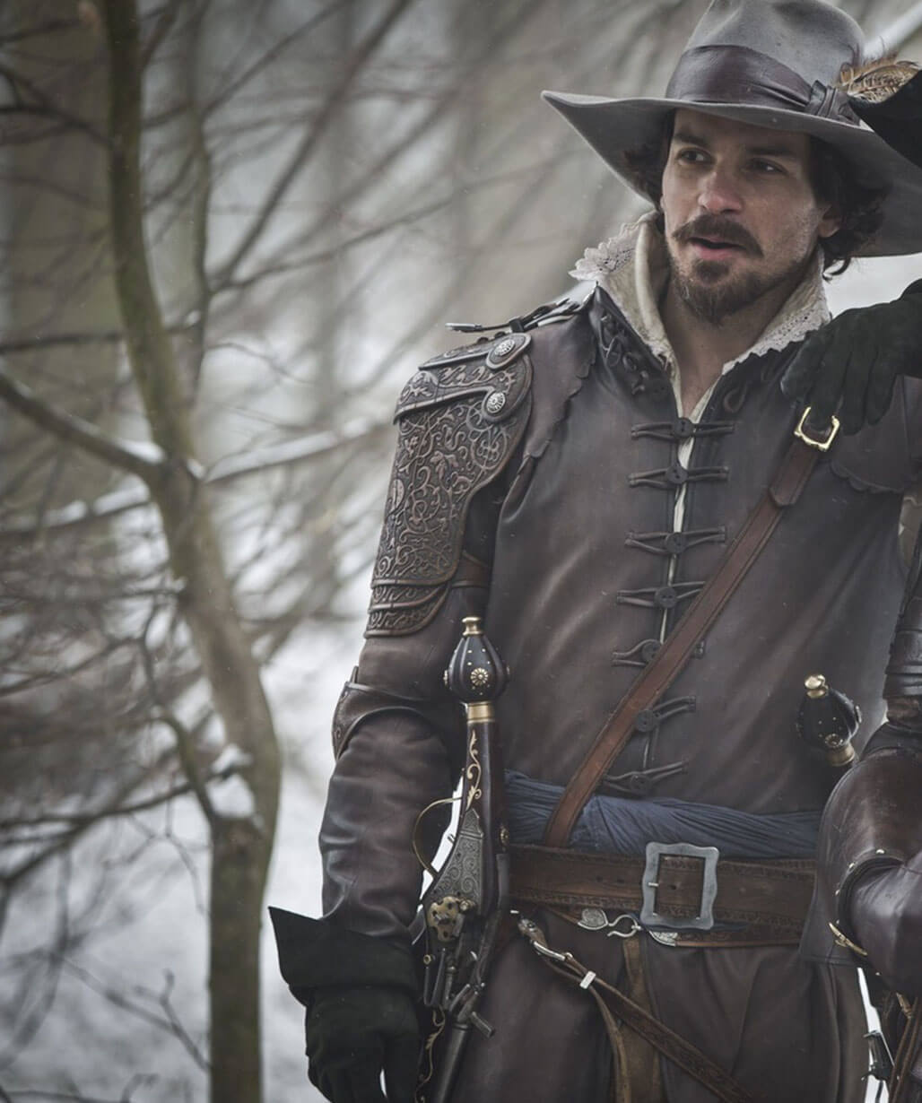 The Musketeers S1 Aramis Brown Leather Coat - USA Leather Factory