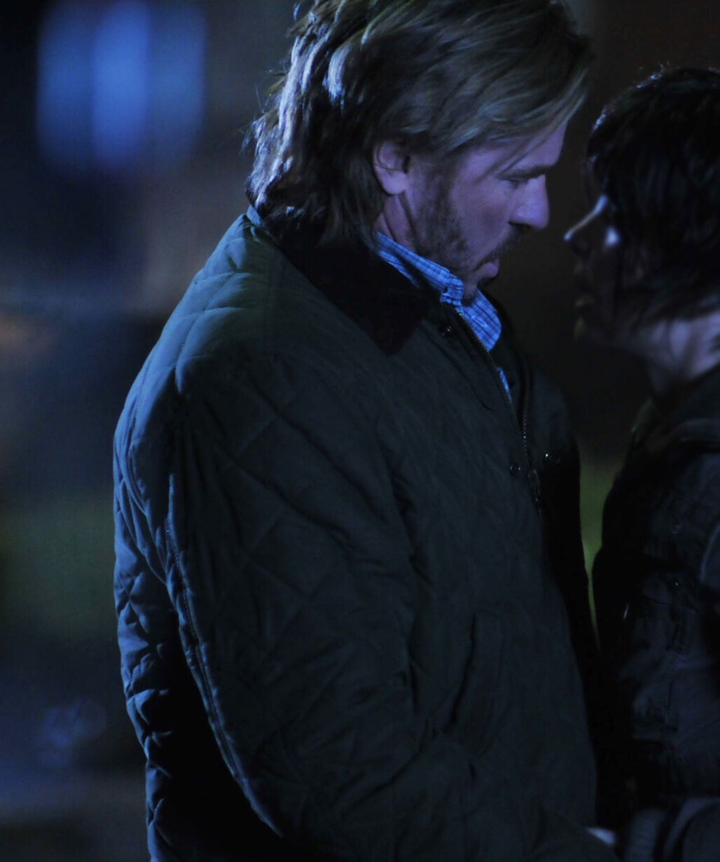 Val Kilmer Double Identity Green Puffer Jacket