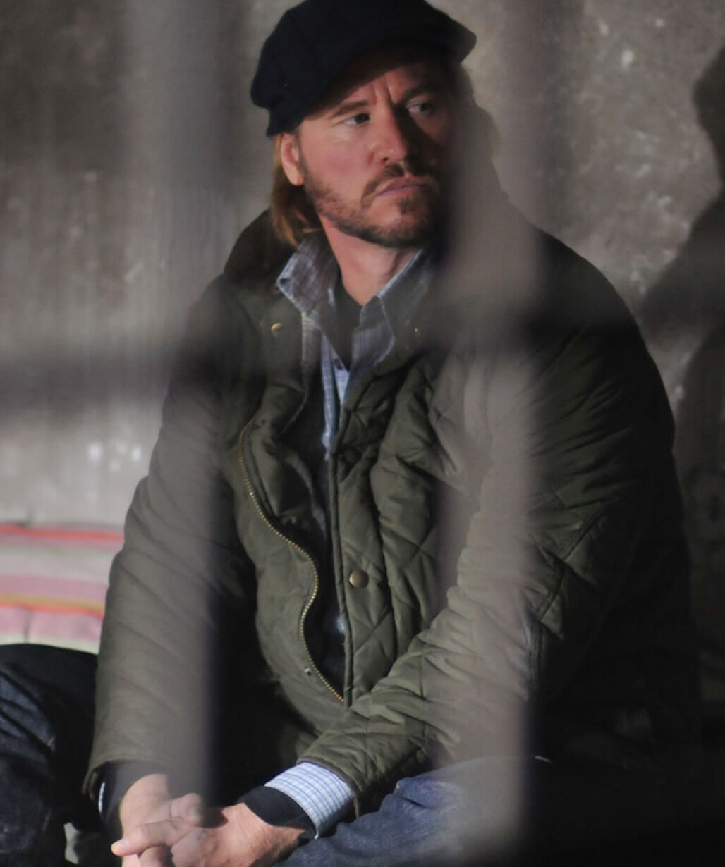 Val Kilmer Double Identity Green Puffer Jacket