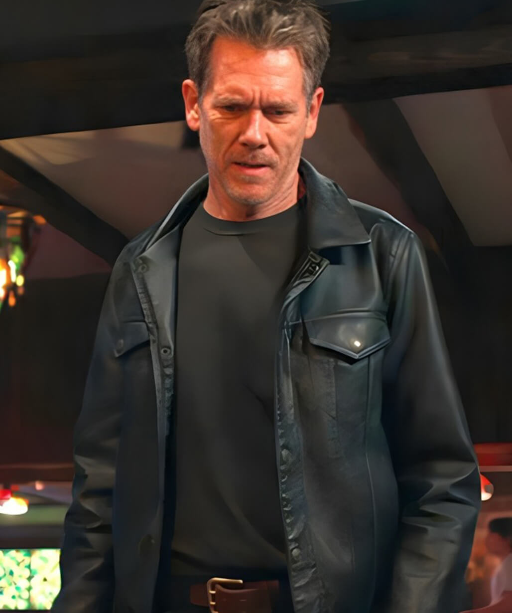 Kevin Bacon The Bondsman 2025 Hub Halloran Leather Jacket