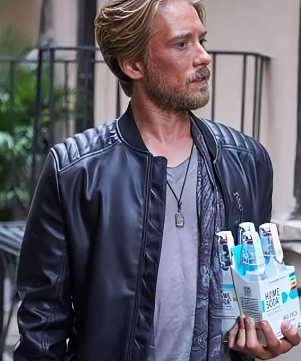 Lou Taylor Pucci You S01 Benji Ashby III Leather Jacket