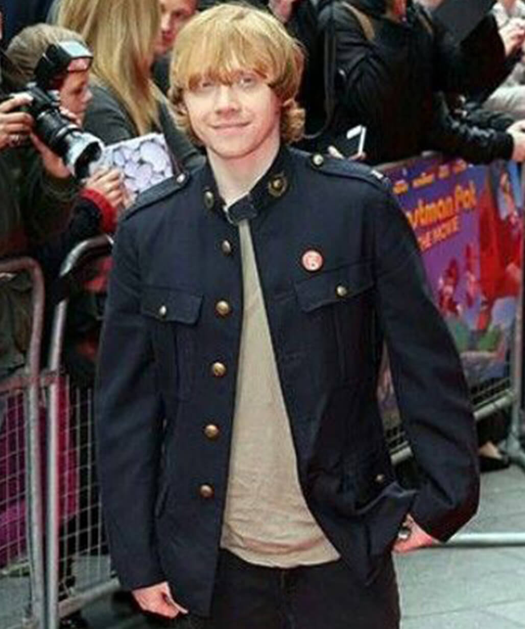 Rupert Grint Black Cotton Jacket - USA Leather Factory