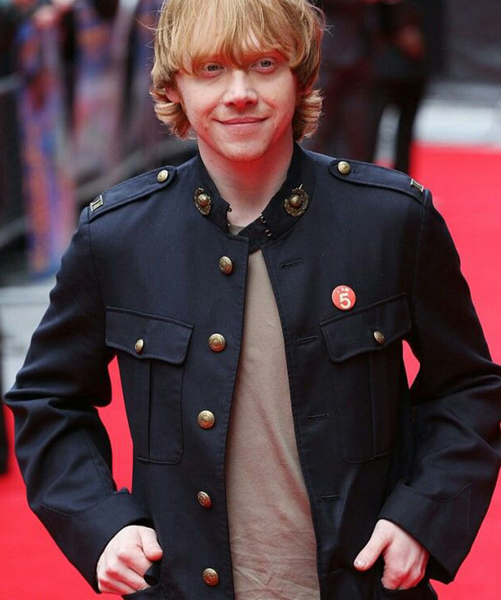 Rupert Grint Black Cotton Jacket - USA Leather Factory