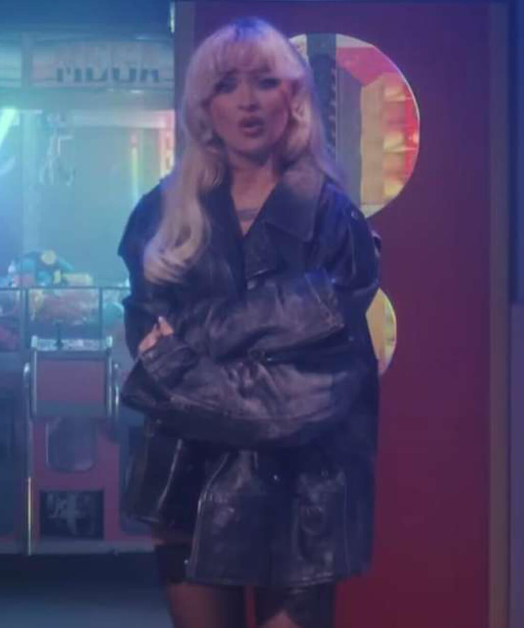 Please Please Please Song Sabrina Carpenter Black Leather Jacket Please Please Please Song Sabrina Carpenter Black Leather Jacket