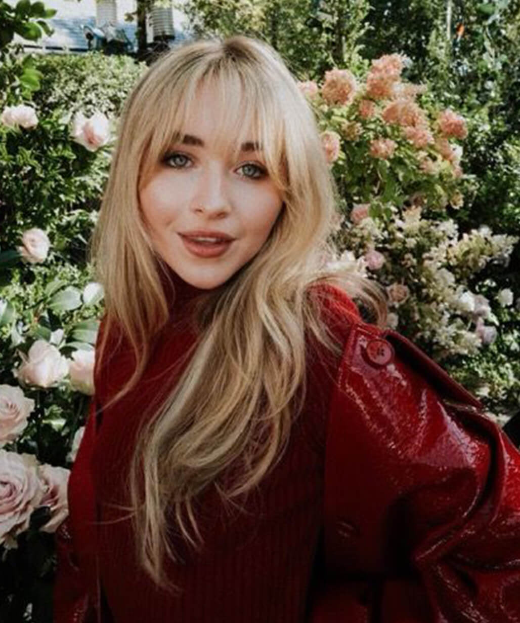 Sabrina Carpenter Red Leather Coat - USA Leather Factory