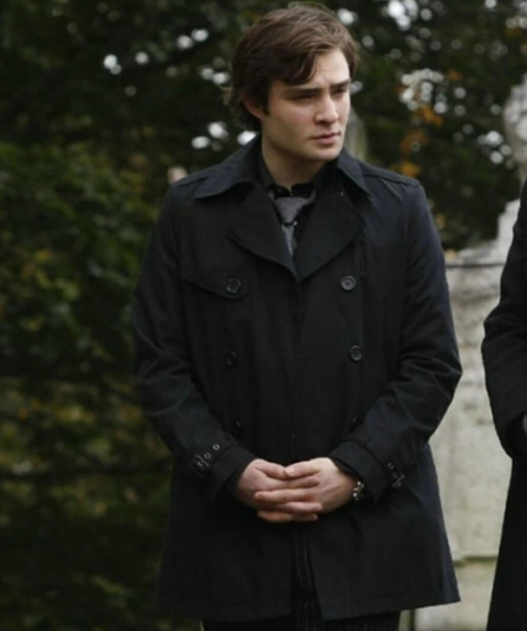 Chace Crawford Gossip Girl Nate Archibald Black Coat - USA Leather Factory