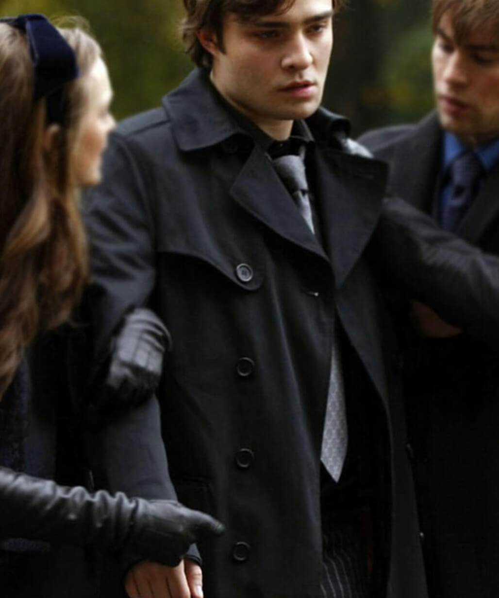 Chace Crawford Gossip Girl Nate Archibald Black Coat - USA Leather Factory