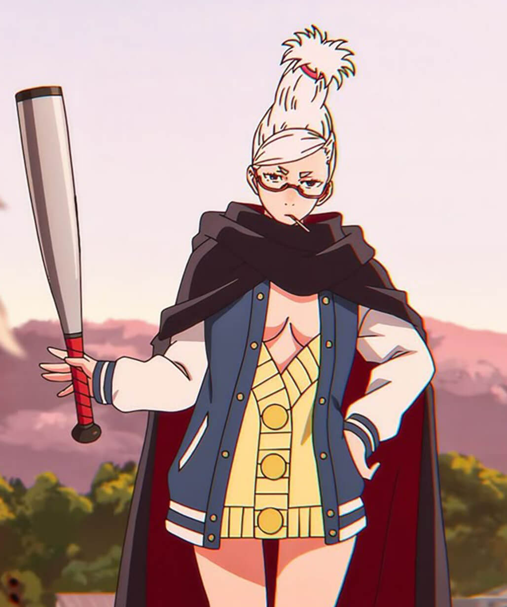 Dandadan 2024 Seiko Ayase Blue & White Varsity Jacket - USA Leather Factory