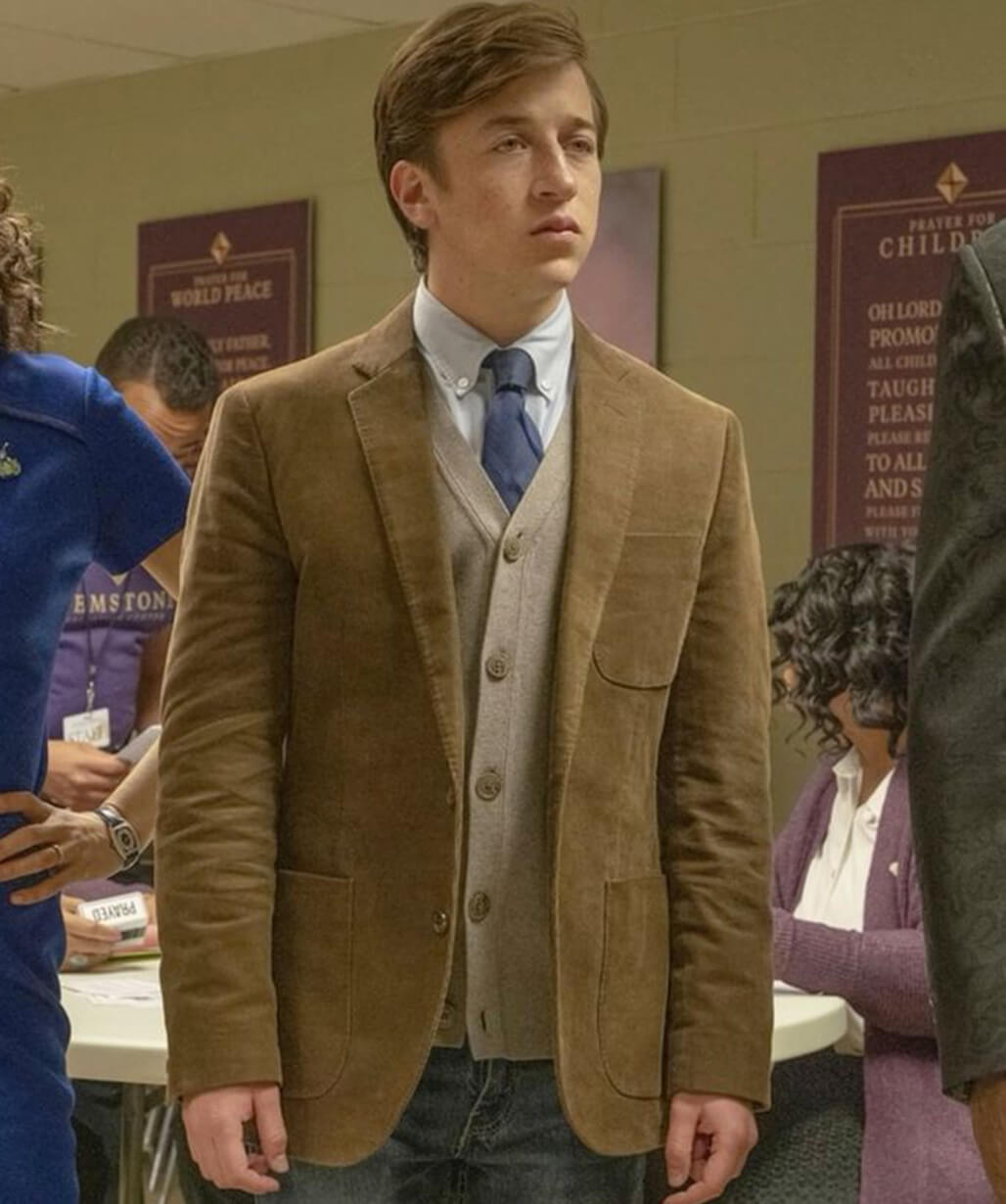 Gideon Gemstone The Righteous Gemstones Suede Blazer