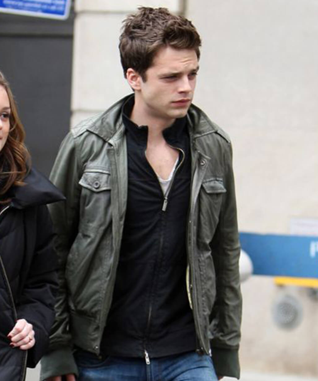 Sebastian Stan Gossip Girl Carter Baizen Leather Jacket - USA Leather ...