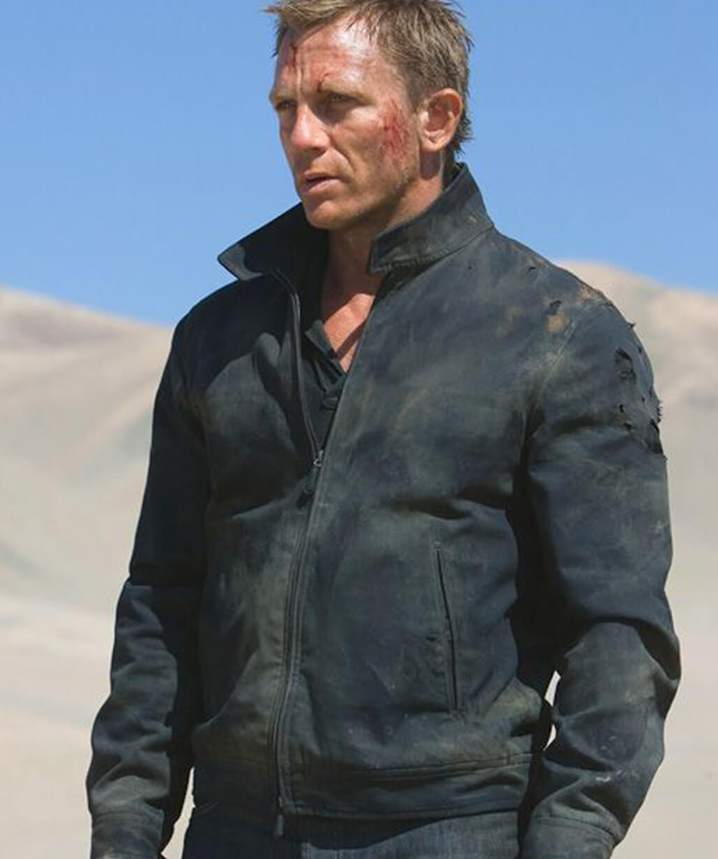 James Bond Skyfall Black Jacket - USA Leather Factory