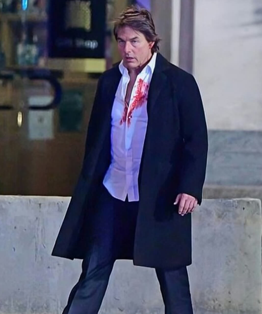 Tom Cruise Mission Impossible 8 Ethan Hunt Black Coat