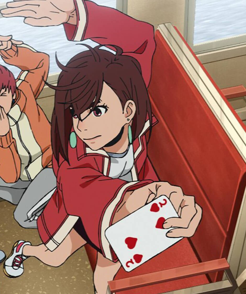 Momo Ayase Dandadan 2024 Red Jacket - USA Leather Factory