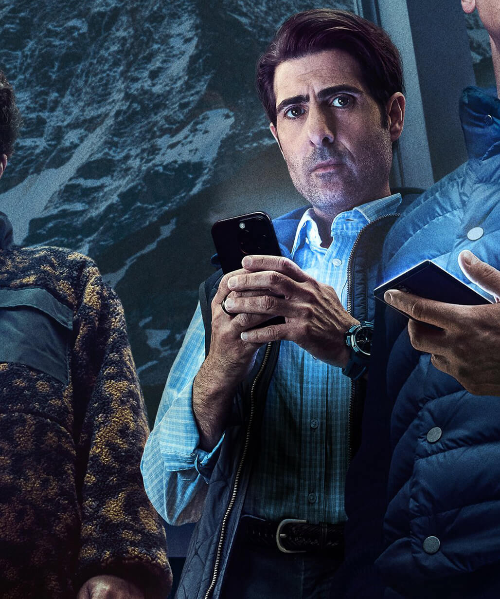 Jason Schwartzman Mountainhead 2025 Hugo Van Yalk Blue Vest - USA ...