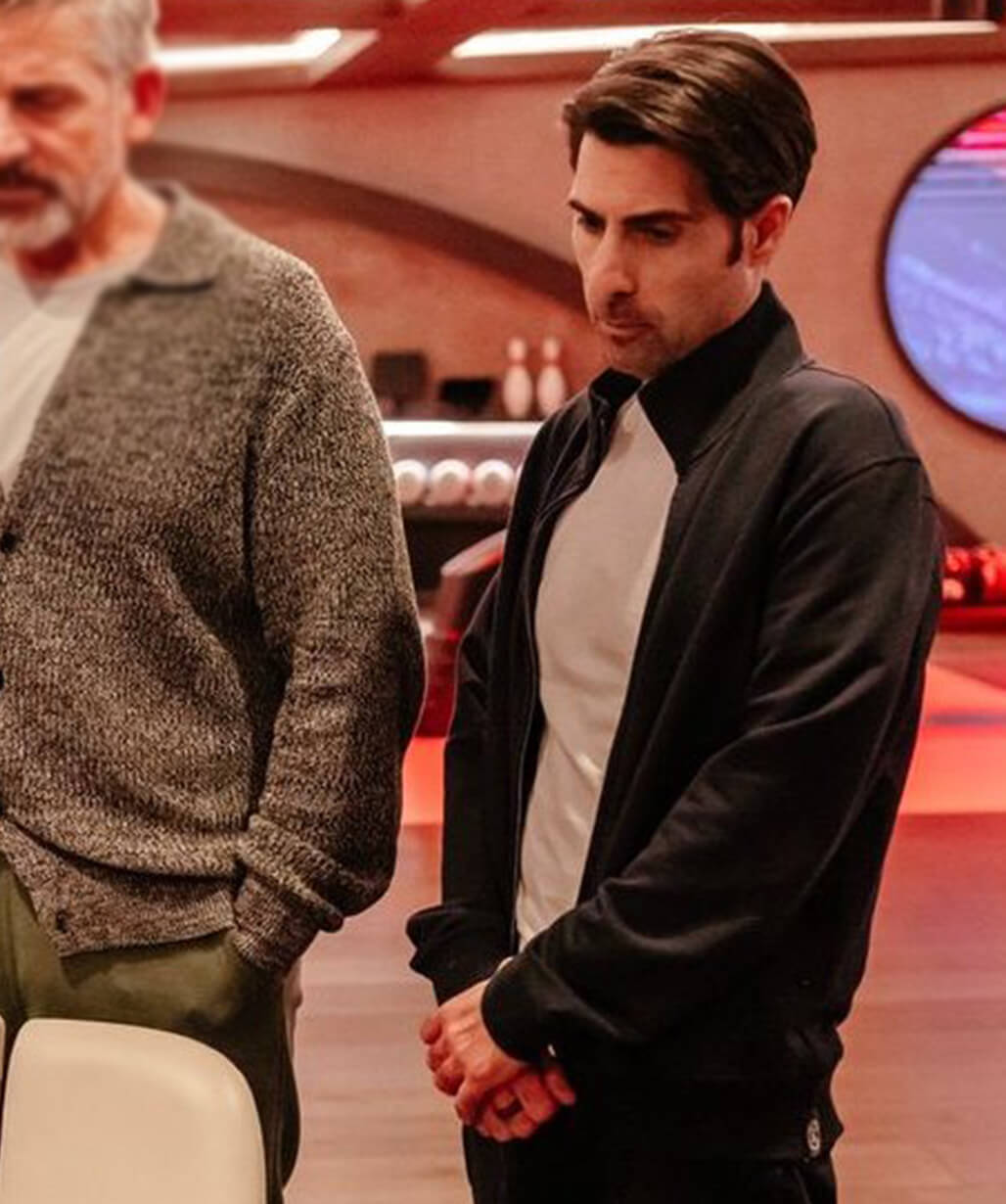 Jason Schwartzman Mountainhead 2025 Hugo Van Yalk Black Jacket - USA ...