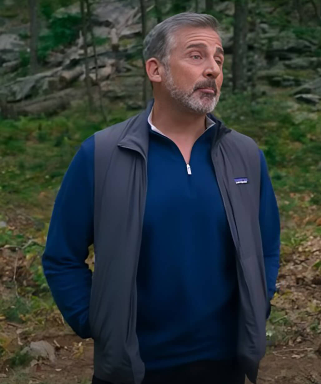 Steve Carell The Four Seasons 2025 Nick Grey Vest