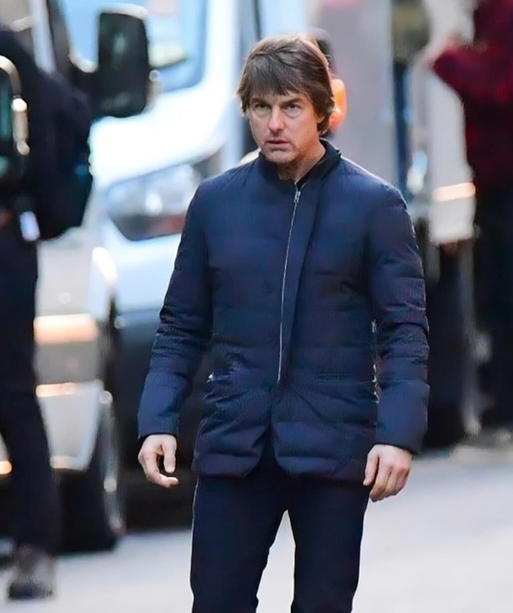 Tom Cruise Mission Impossible The Final Reckoning Blue Puffer Jacket ...