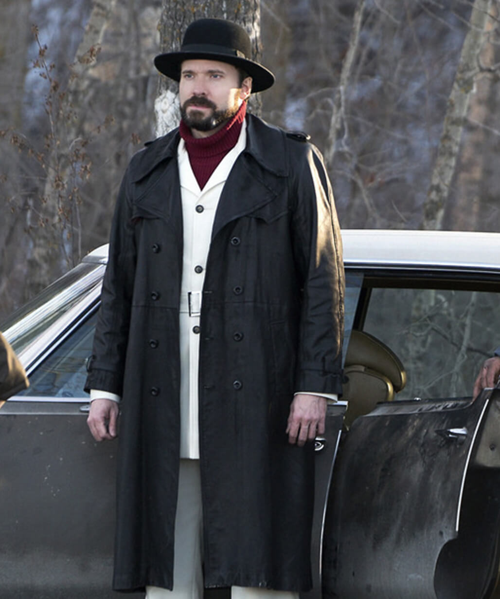 Wayne Kitchen Fargo Black Leather Coat