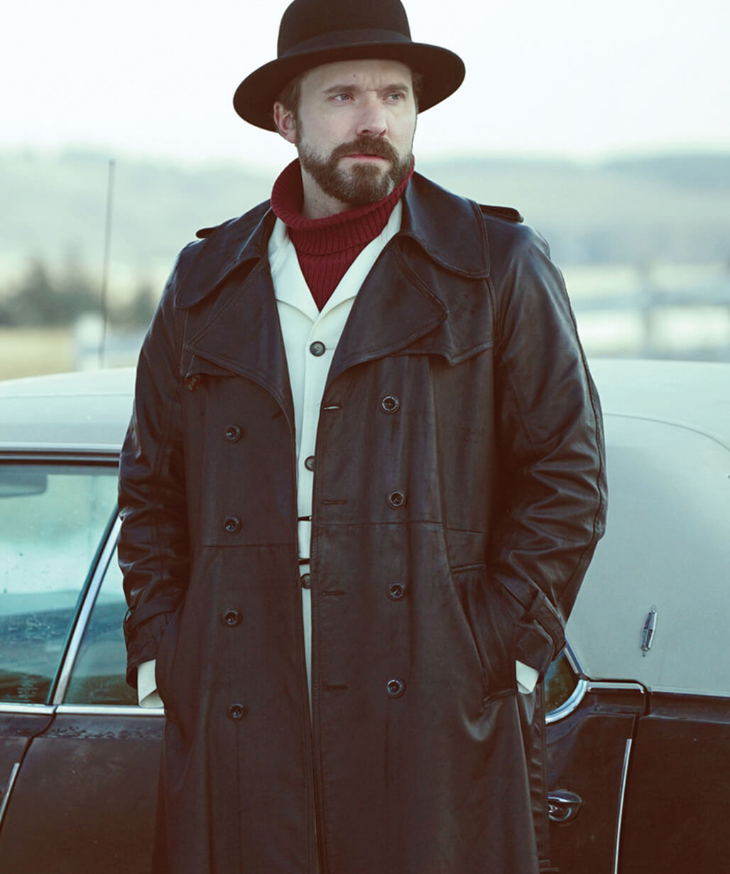 Wayne Kitchen Fargo Black Leather Coat