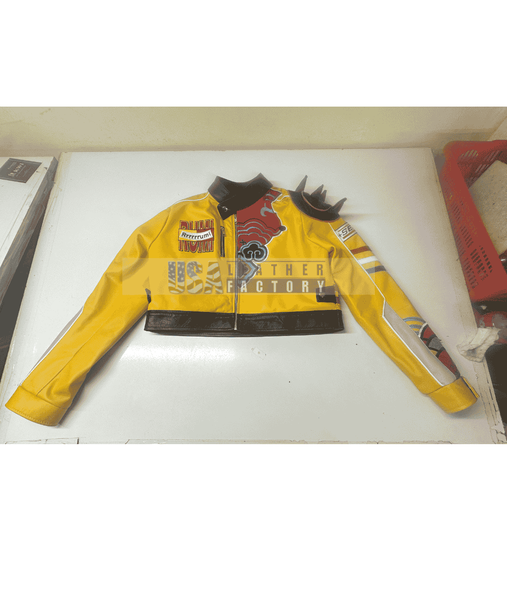 Arden Cho Rumi KPop Demon Hunters Yellow Leather Jacket