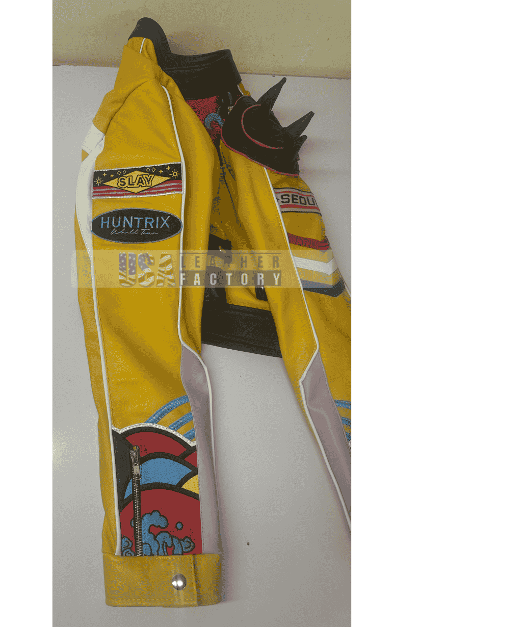 Arden Cho Rumi KPop Demon Hunters Yellow Leather Jacket