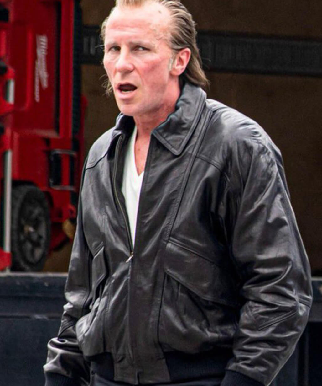 Christian Bale Madden 2026 AI Davis Black Leather Jacket